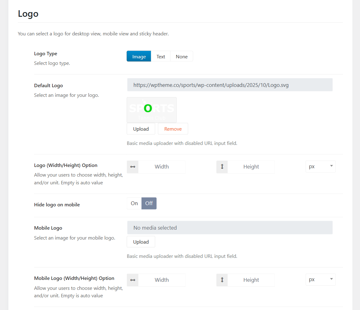 Theme Logo | TemPlaza Framework Docs